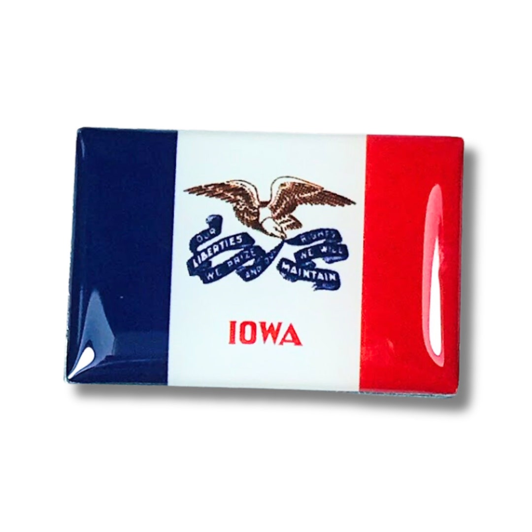 Iowa Pin State Flag Iowa Enamel Pin Flag Emblem Pin Iowa - Etsy