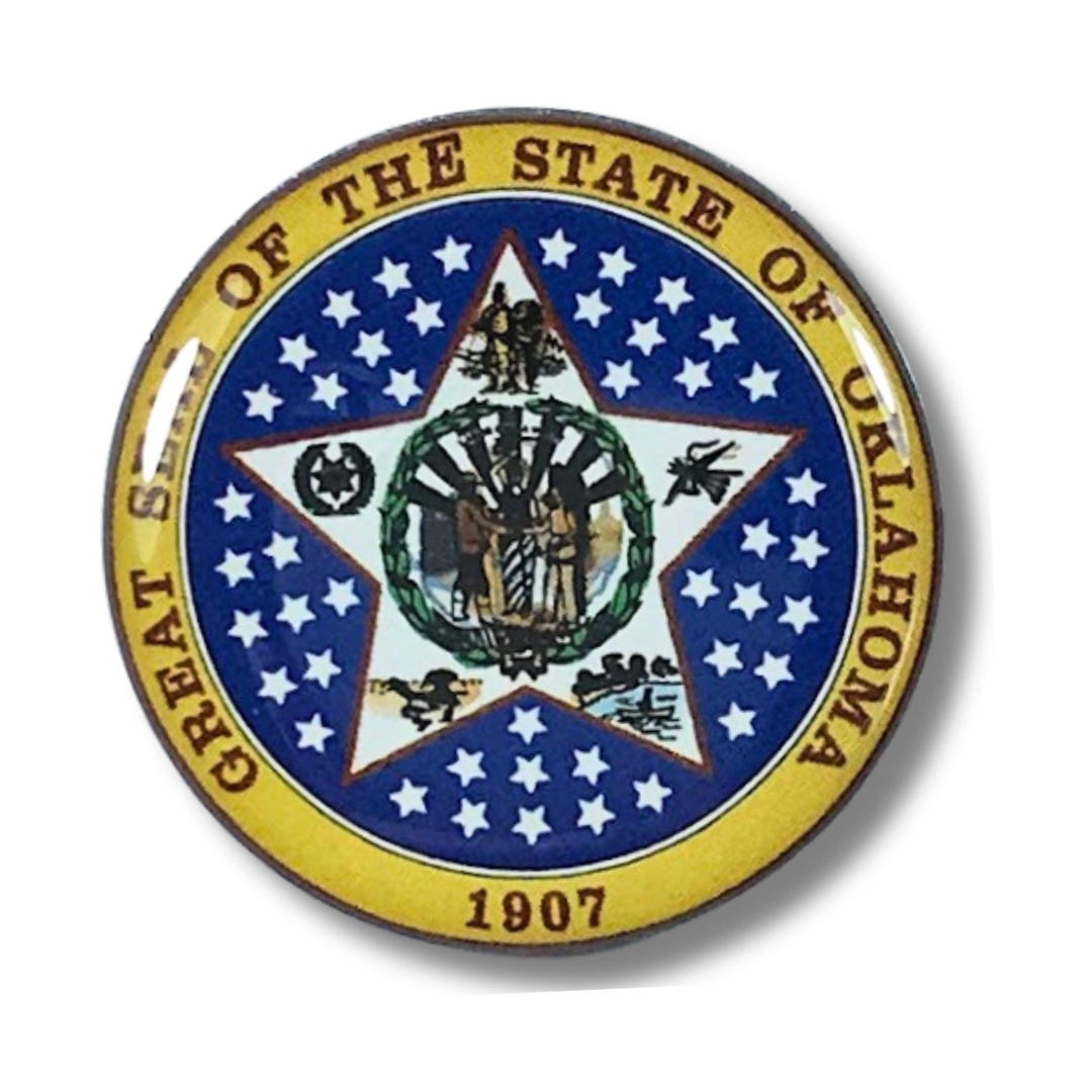 Pin - State Seal Oklahoma - USA - Etsy