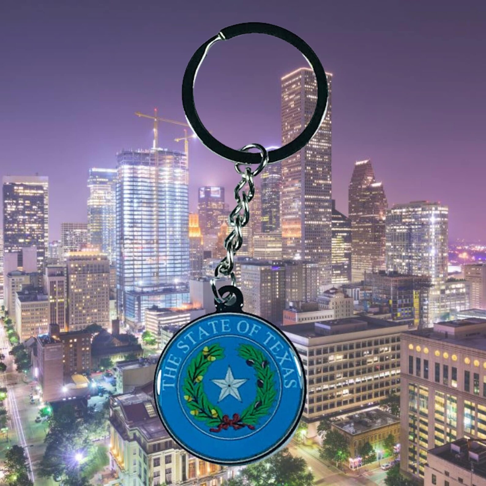 Texas Keychain, State Seal Keychain, Worldwide Souvenirs, Patriotic ...