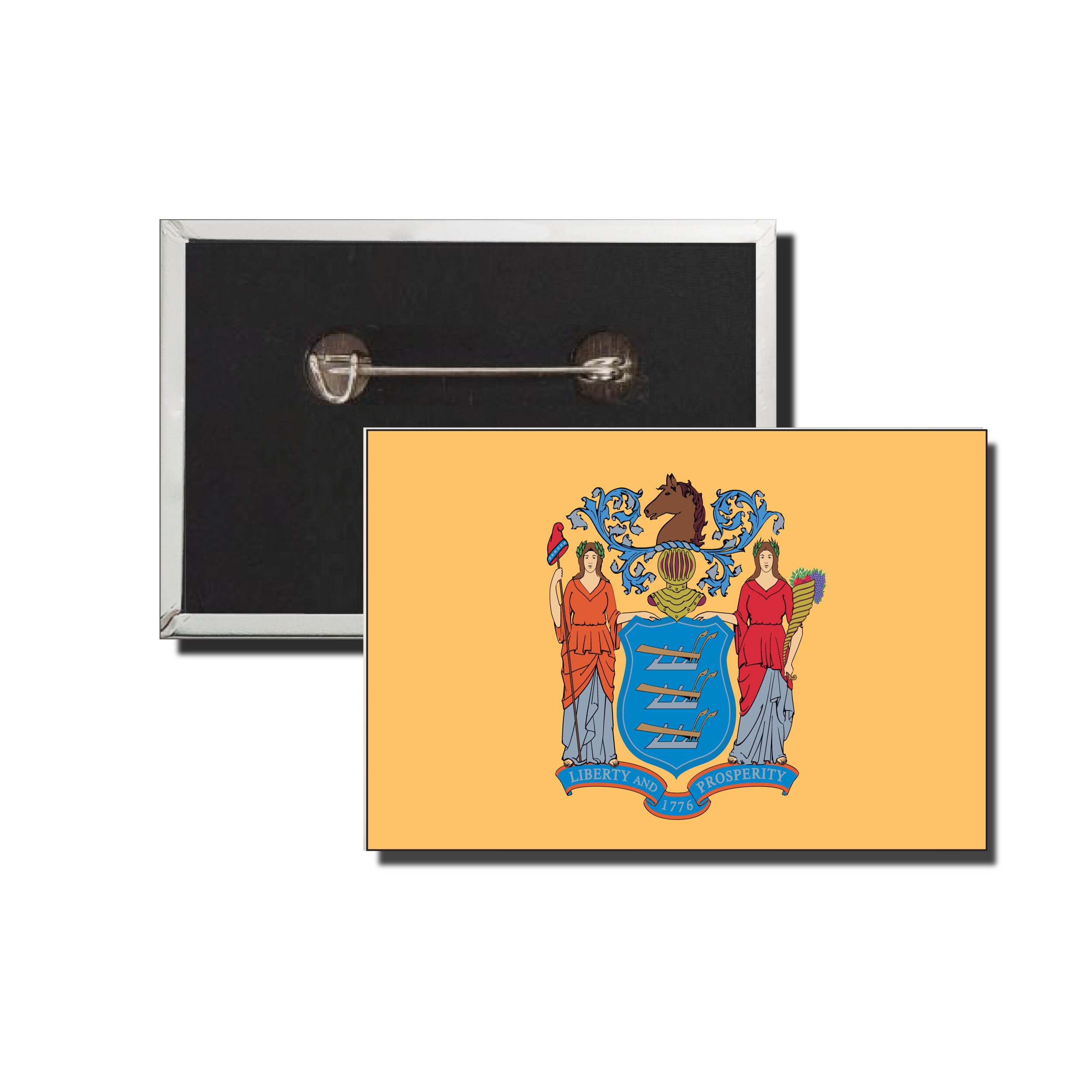 New Jersey Button, Flag Button, Worldwide Souvenirs, USA Button, New ...