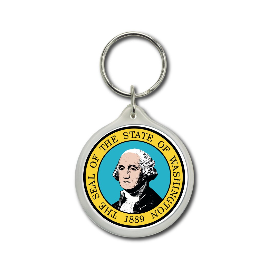 Washington Keychain, State Seal, Washington Seal, Seal Emblem Keychain ...