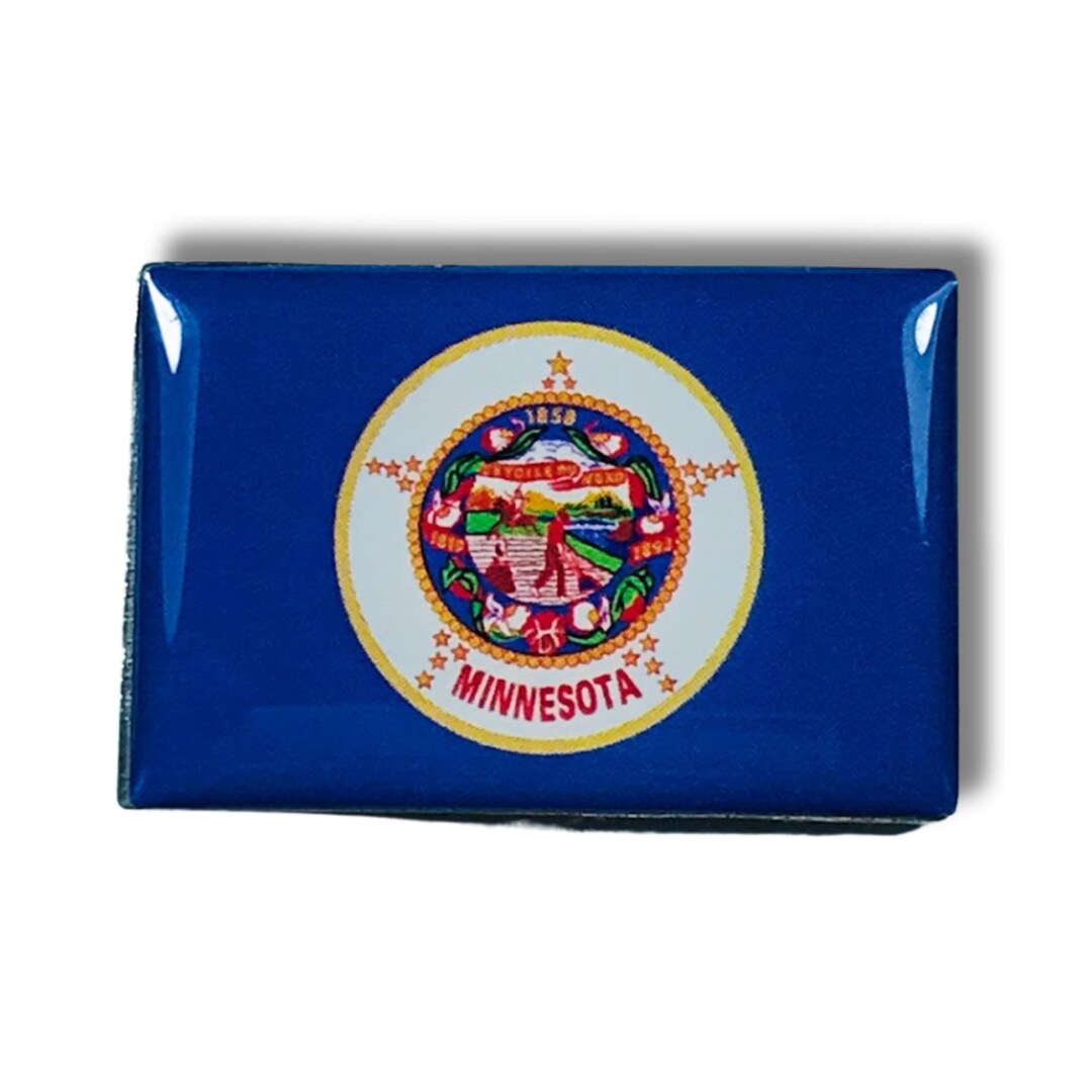 Minnesota Pin, State Flag, Minnesota Enamel Pin, Flag Emblem Pin ...