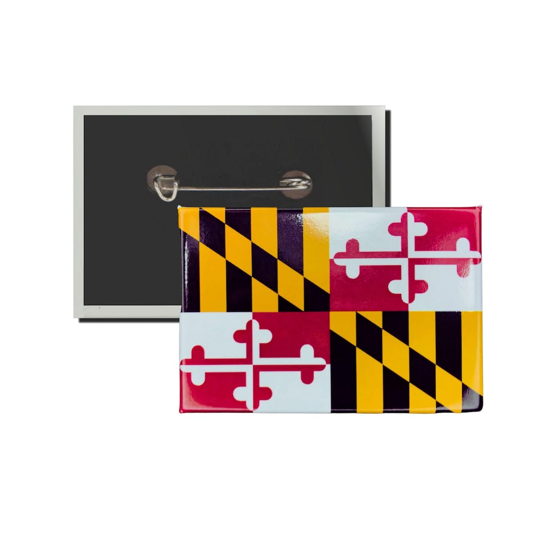 Horizontal Button - State Flag Maryland - USA - Etsy