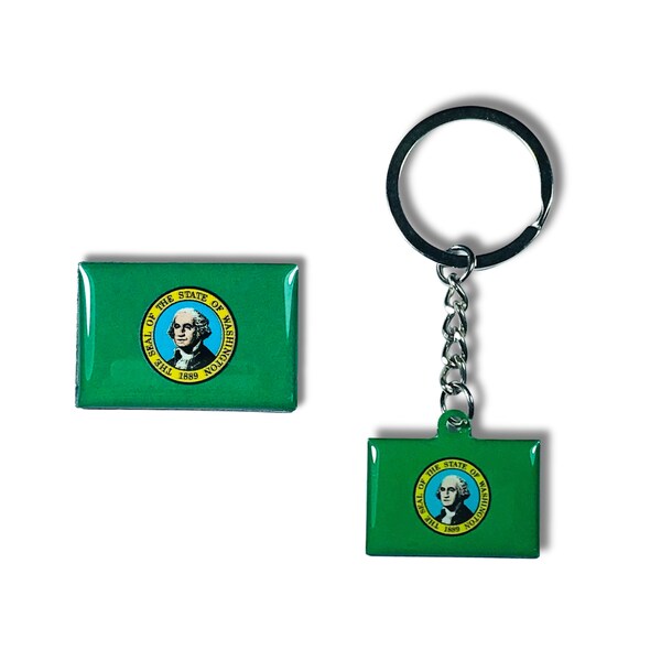 Washington State Flag Keychain - Etsy