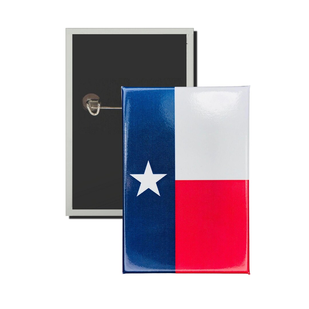 Vertical Button - State Flag Texas - USA - Etsy
