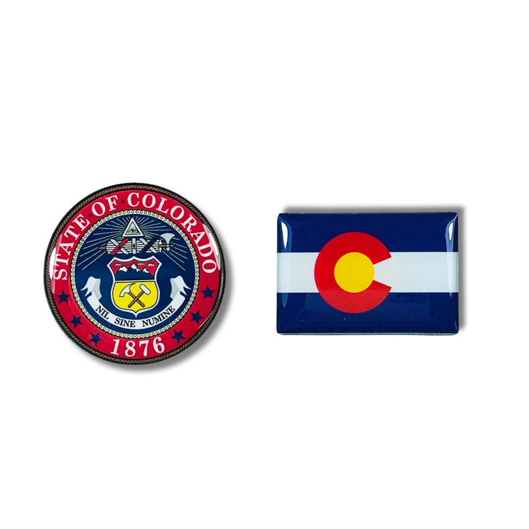 Colorado Pin, State Seal and Flags, Worldwide Souvenirs, Enamel Pins ...