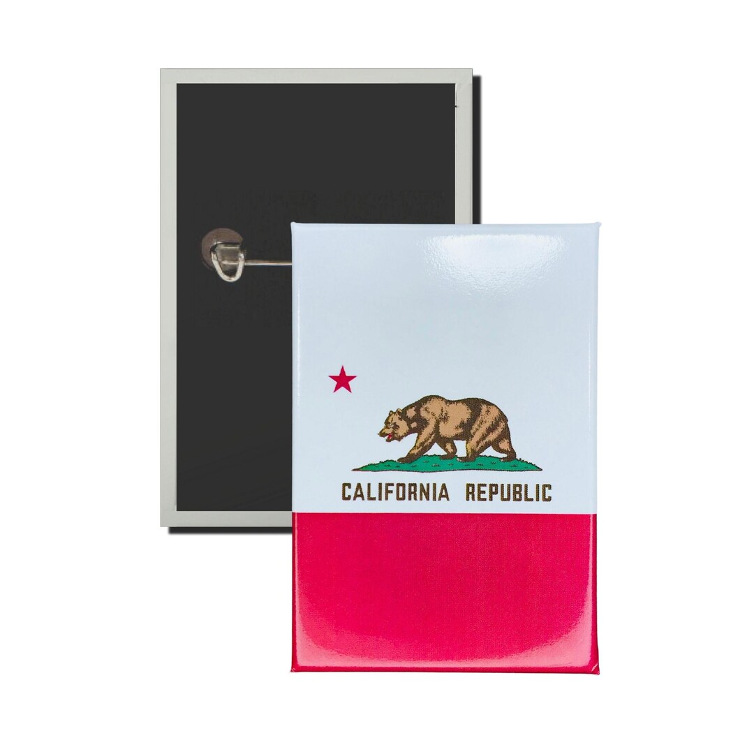 Vertical Button - State Flag California - USA - Etsy
