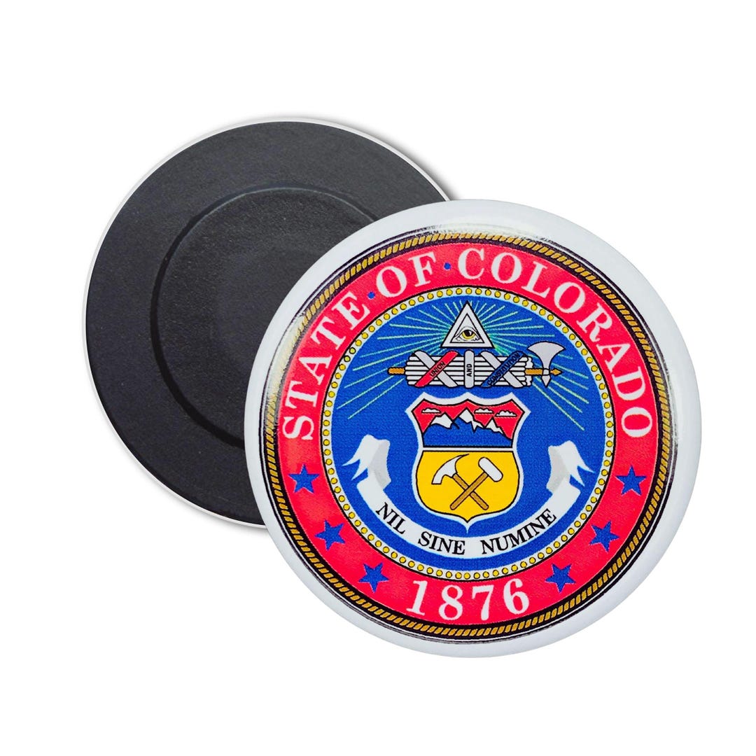Round Magnet - State Seal Colorado - USA - Etsy