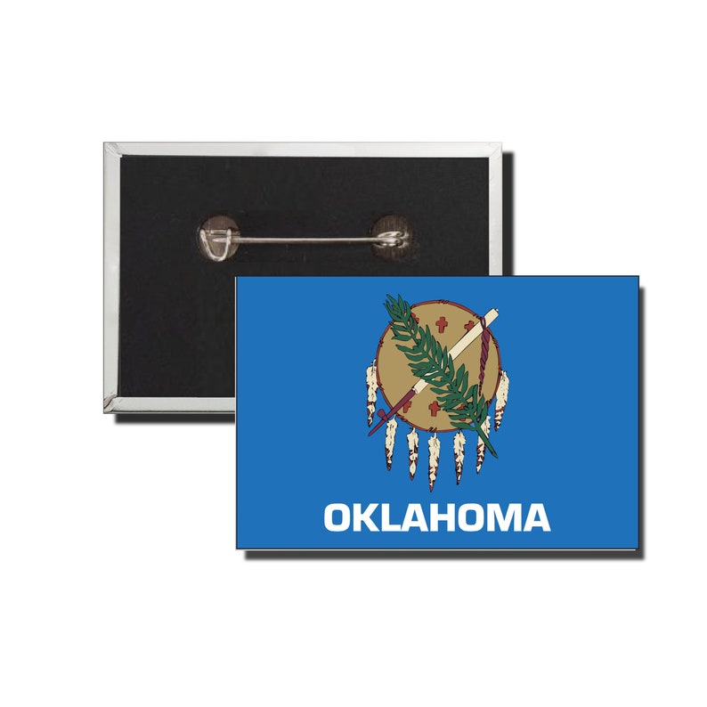 Oklahoma Button, Flag Button, Worldwide Souvenirs, USA Button, Oklahoma ...