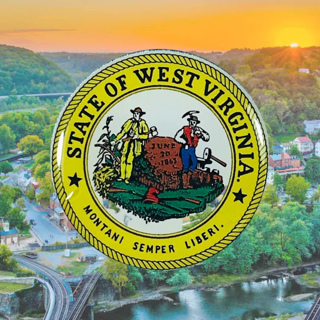 WEST VIRGINIA State Seal Pin USA Pin West Virginia Pins - Etsy