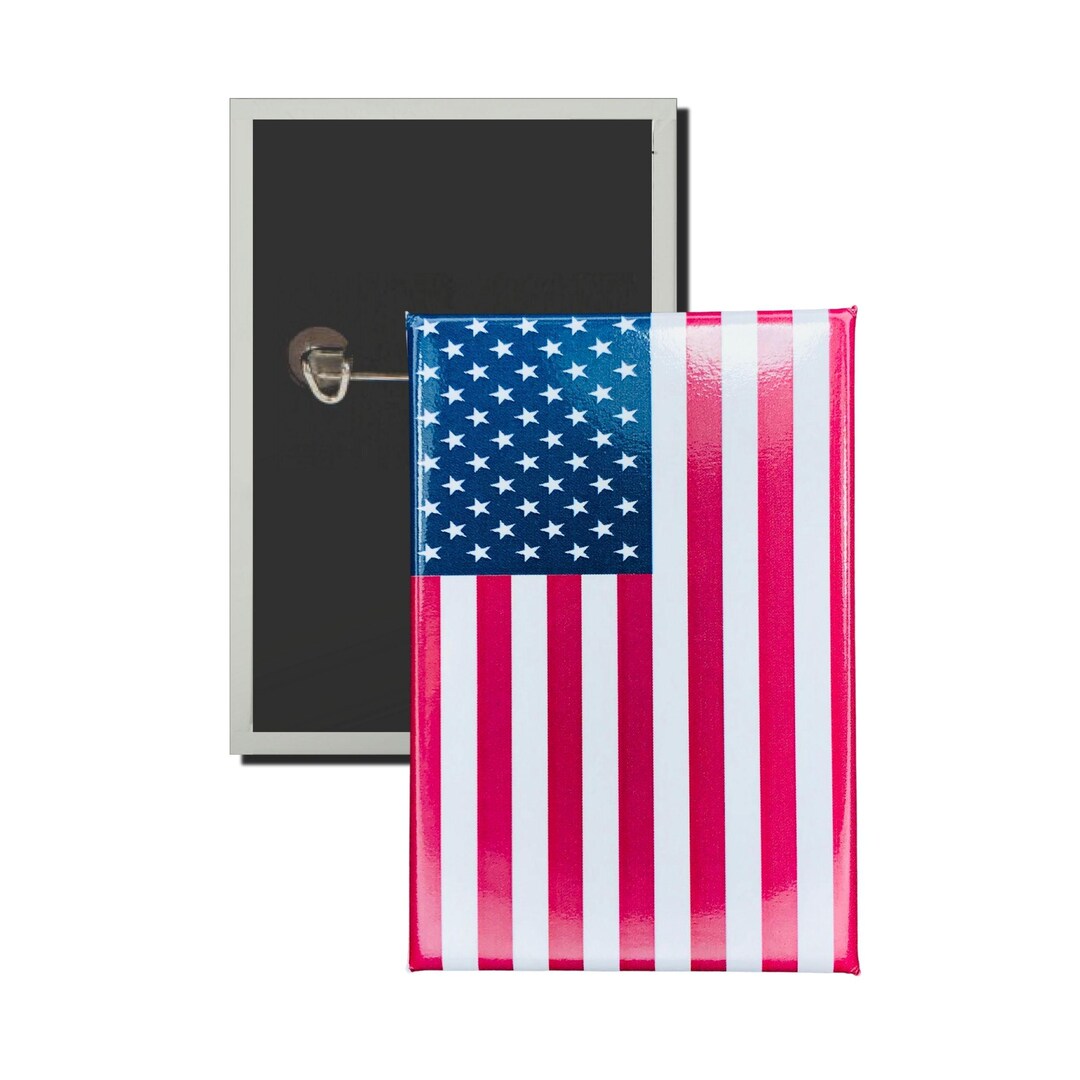 Vertical Button - Flag United States - USA - Etsy