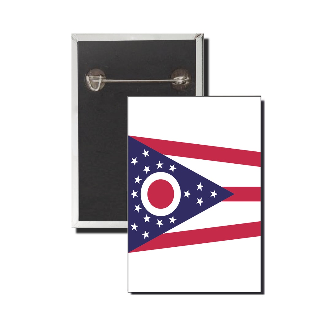 Ohio Button, Flag Button, Worldwide Souvenirs, USA Button, Ohio Emblem ...