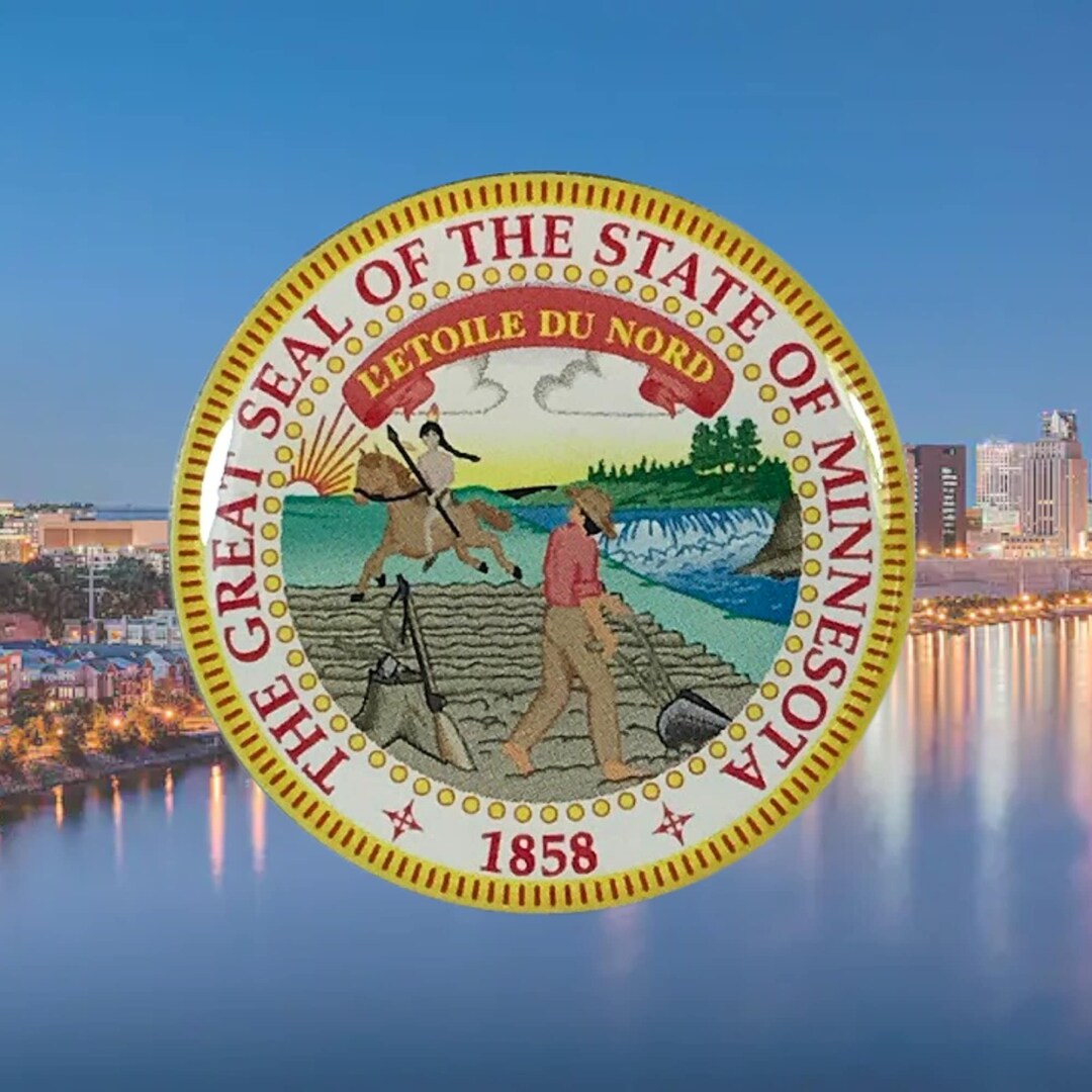 MINNESOTA State Seal Pin Minessota Pin USA Pin Minnesota - Etsy