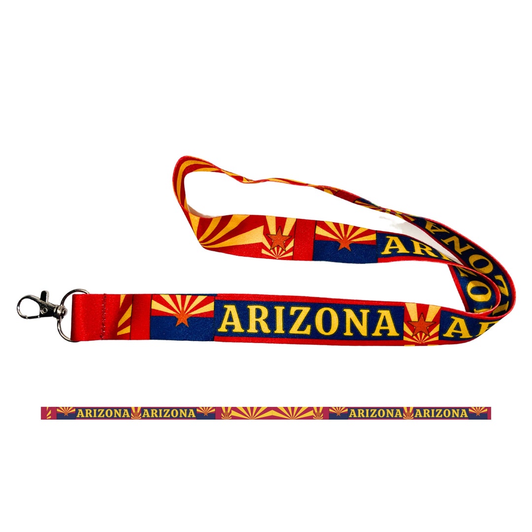 Arizona Flag Lanyard, Arizona Lanyard, USA Flag Badge Holder, Lanyards ...