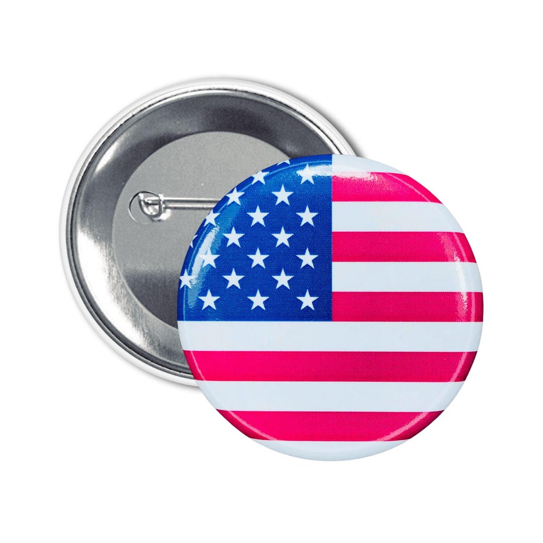Round Button - Flag United States - USA - Etsy