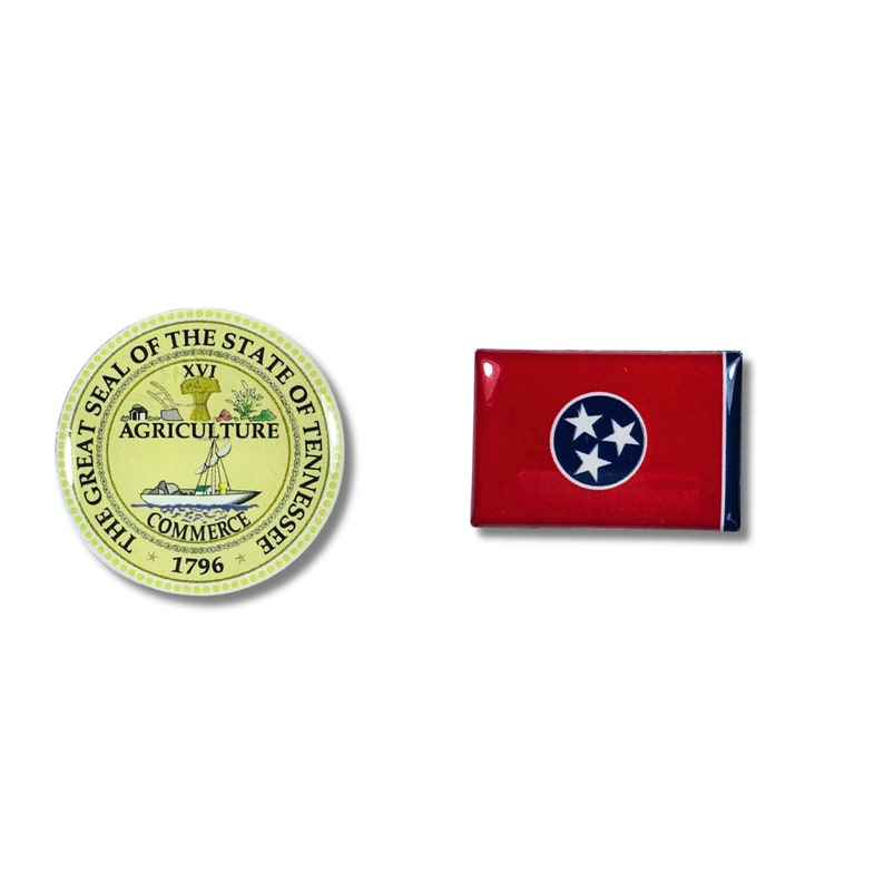 Tennessee Pin, State Seal and Flags, Worldwide Souvenirs, Enamel Pins ...