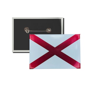 Horizontal Button - State Flag Alabama - USA - Etsy