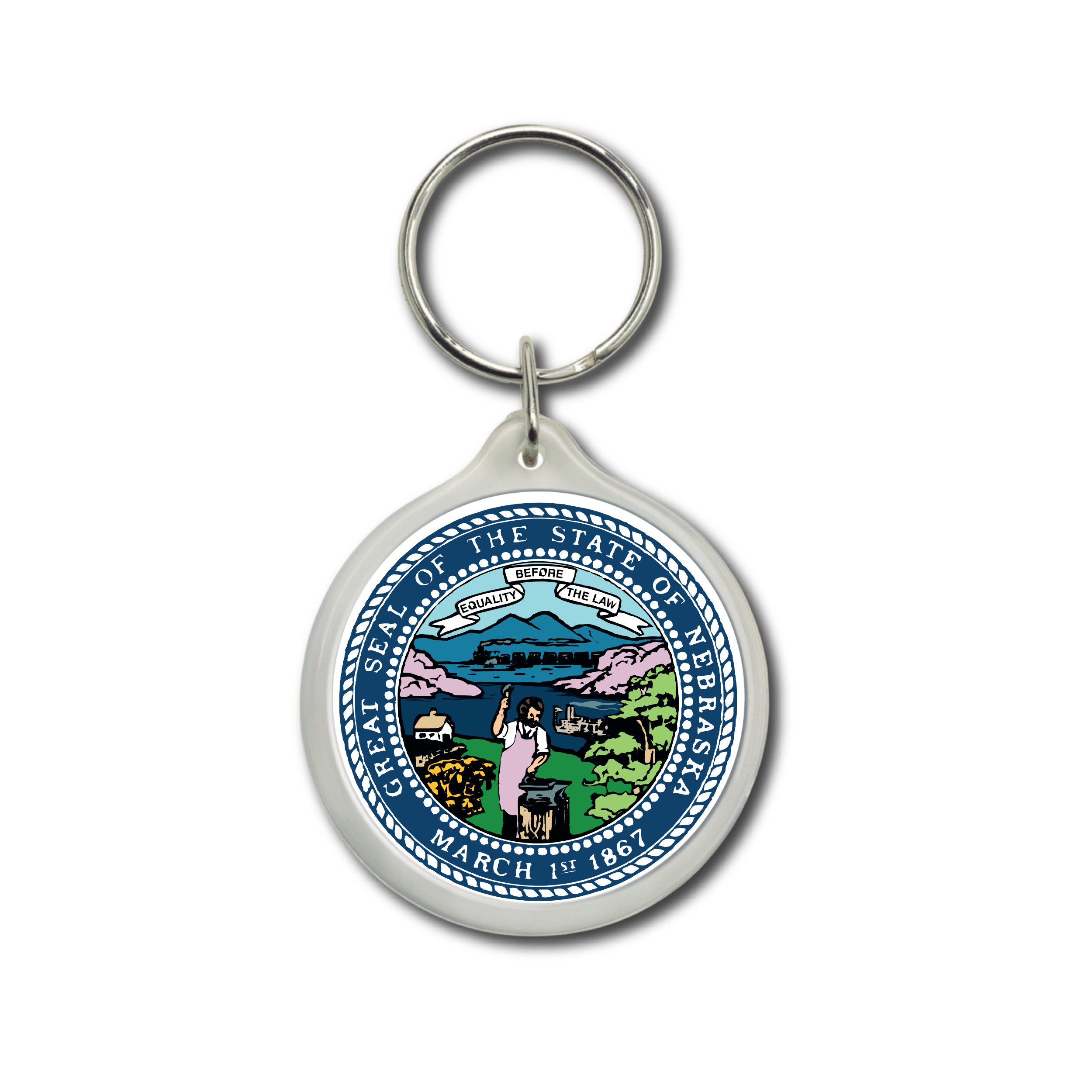 Nebraska Keychain State Seal Nebraska Seal Seal Emblem - Etsy