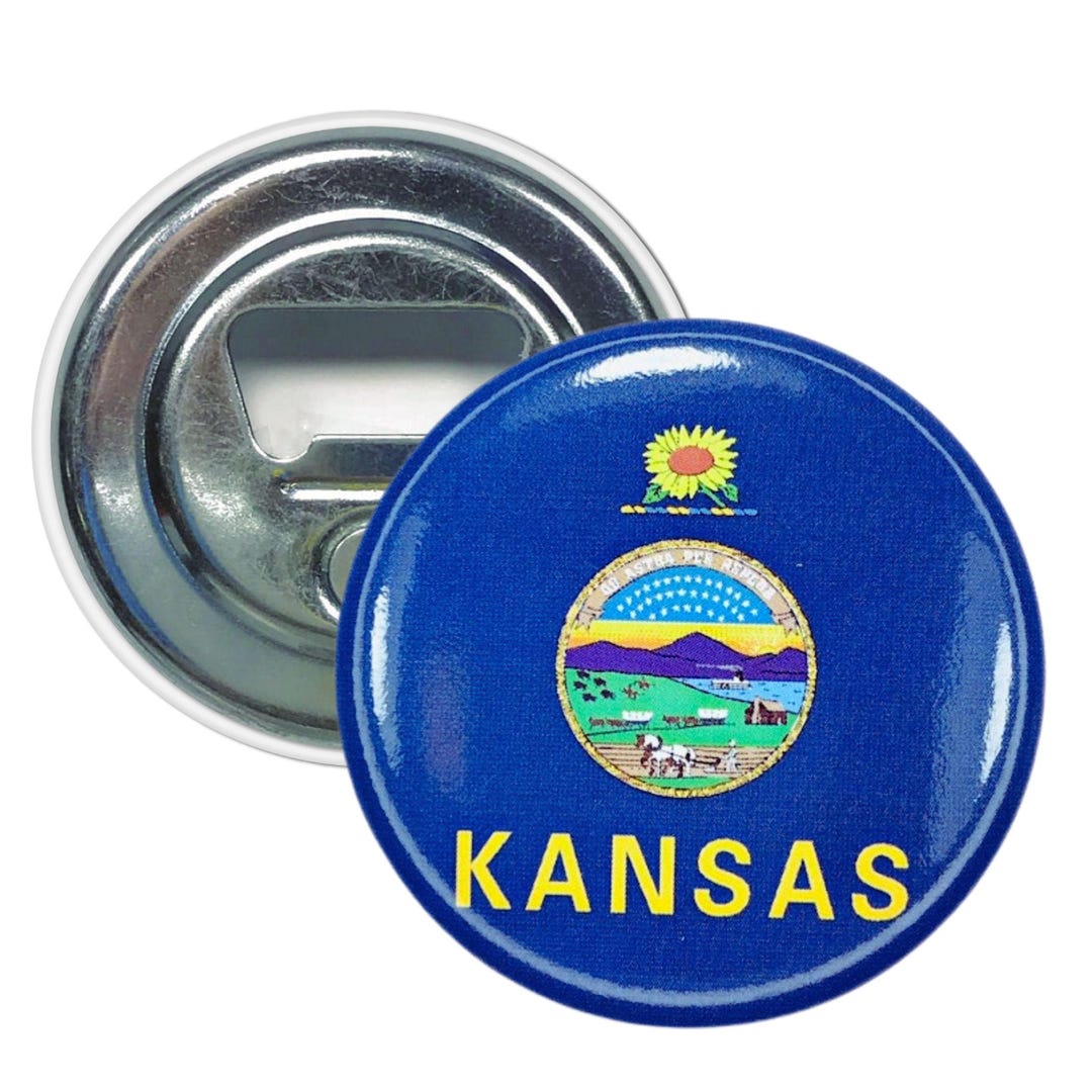 Bottle Opener-magnet - State Flag Kansas - USA - Etsy