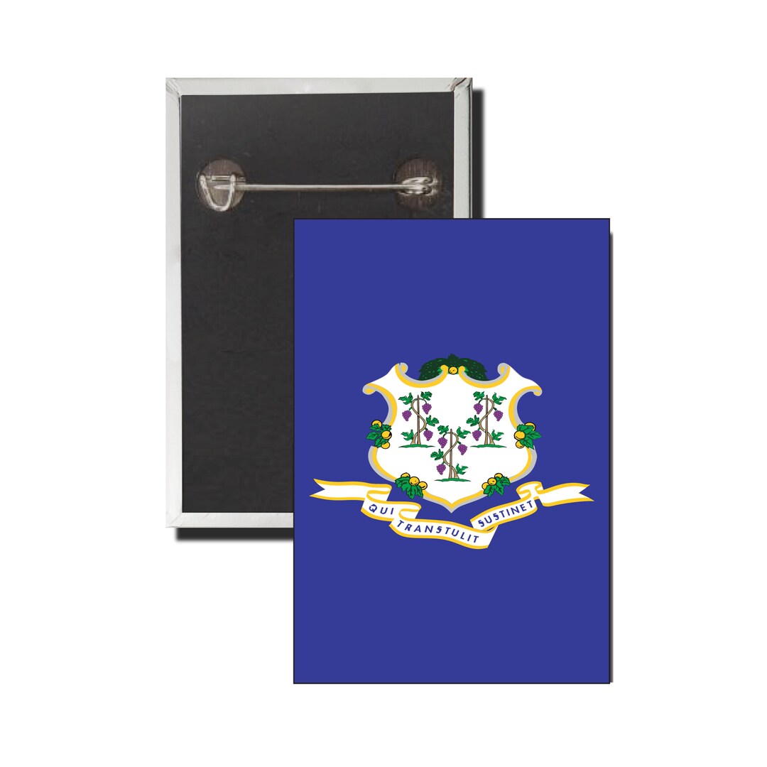 Connecticut Button Flag Button Worldwidesouvenirs USA - Etsy