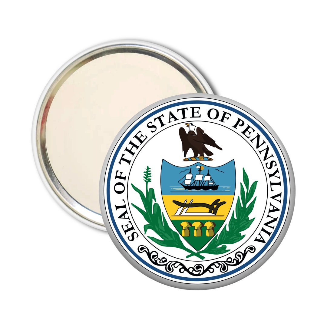 Pennsylvania Seal Mirror Worldwidesouvenirs Seal Mirror USA - Etsy