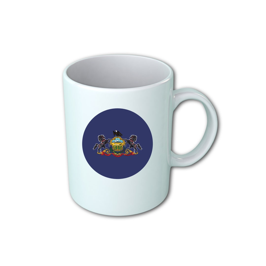 Pennsylvania Flag State Ceramic Mug Worldwidesouvenirs 11 Oz - Etsy