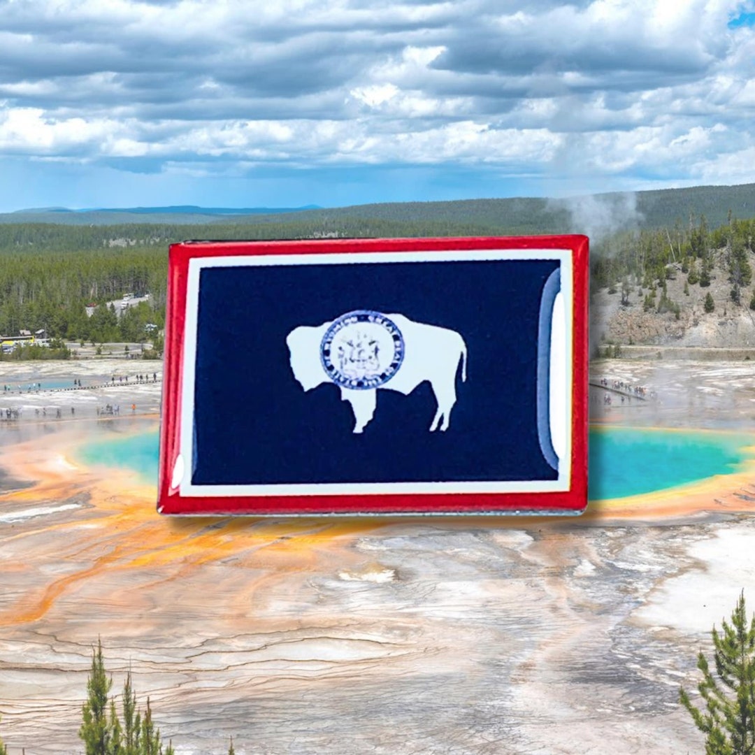 Wyoming State Flag Pin USA Wyoming Cute Pins Wyoming Flag - Etsy