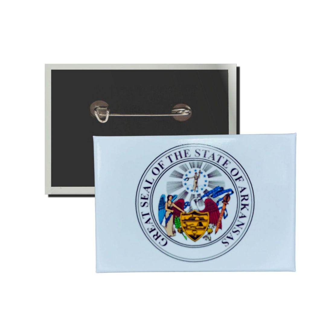 Horizontal Button - State Seal Arkansas - USA - Etsy