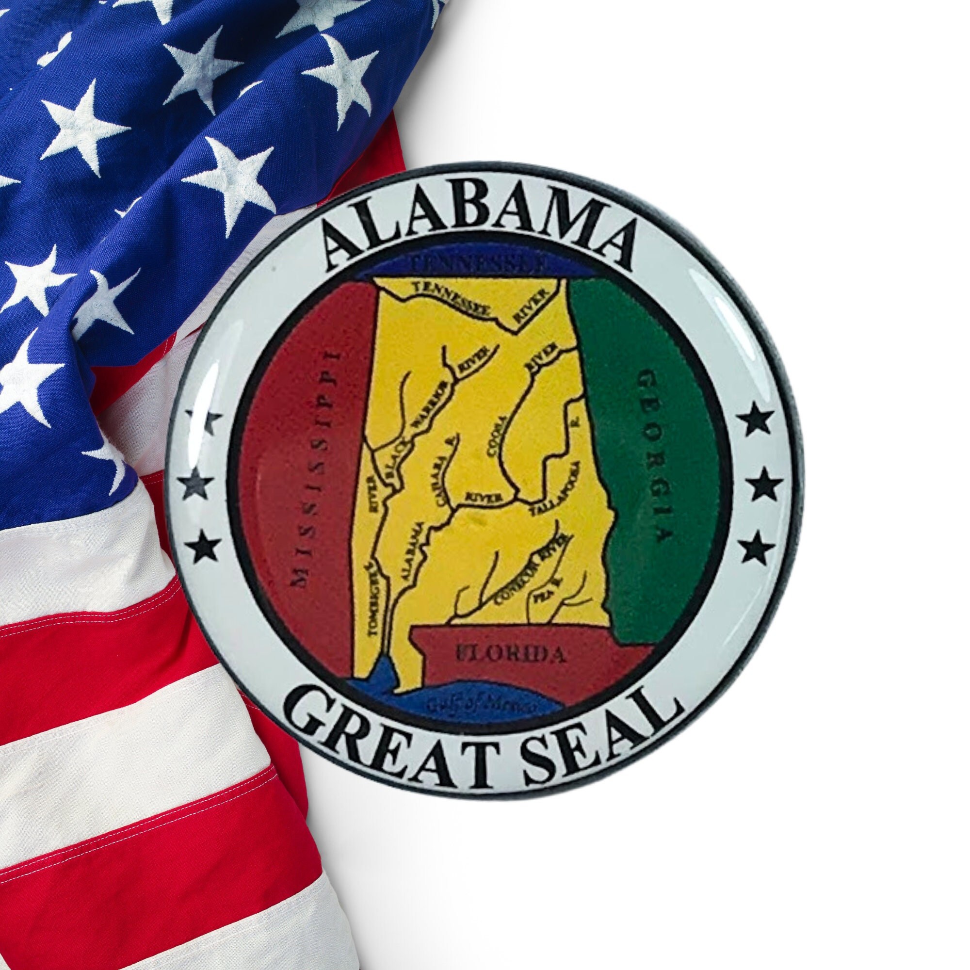 Alabama Seal, State Seal, Alabama Enamel Pin, Seal Emblem Pin, Alabama ...