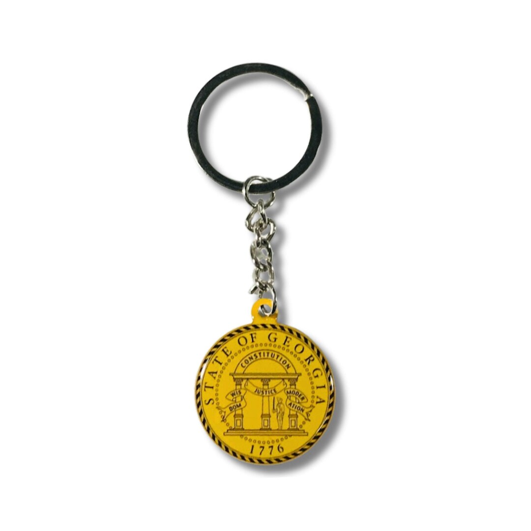 Metal Keychain - State Seal Georgia - USA - Etsy