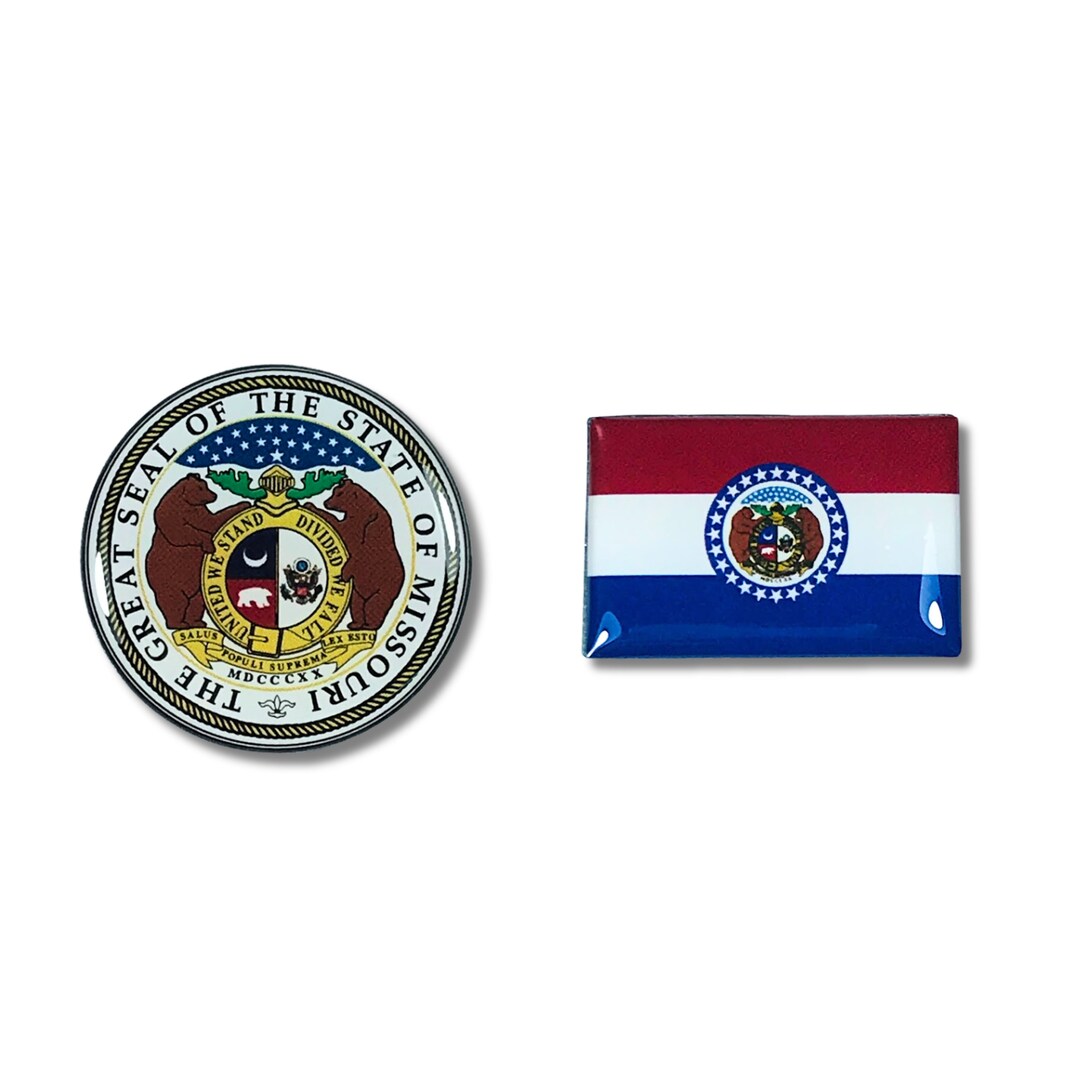 Missouri Pin, State Seal and Flags, Worldwide Souvenirs, Enamel Pins ...