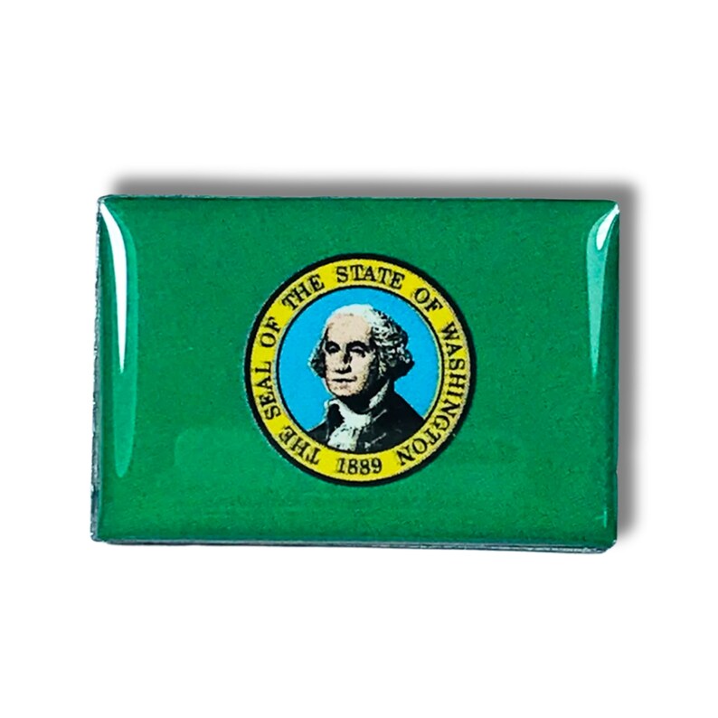 Washington Pin State Flag Washington Enamel Pin Flag Emblem - Etsy