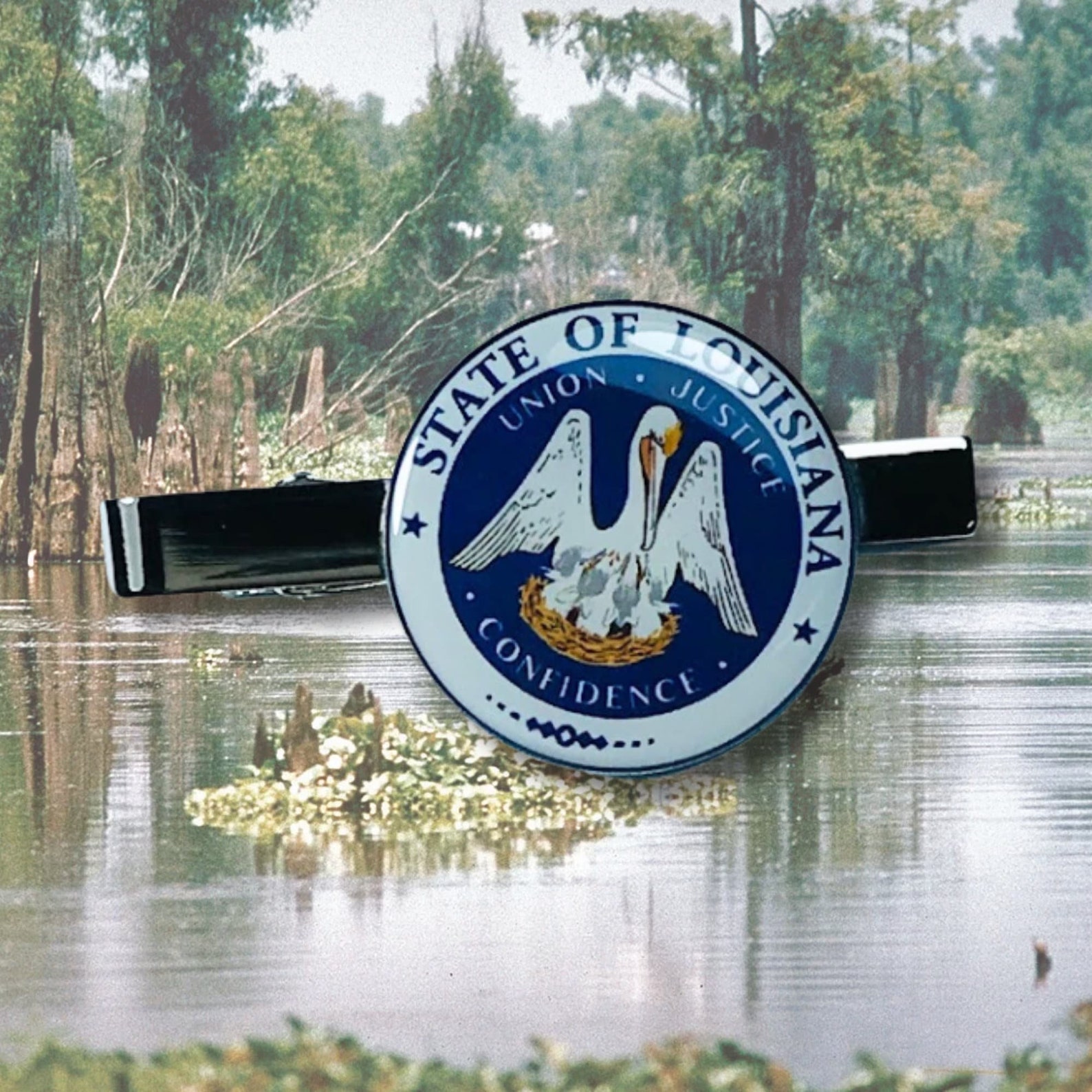 Louisiana Seal Louisiana Tie Bar Collectible Tie Clip Tie - Etsy