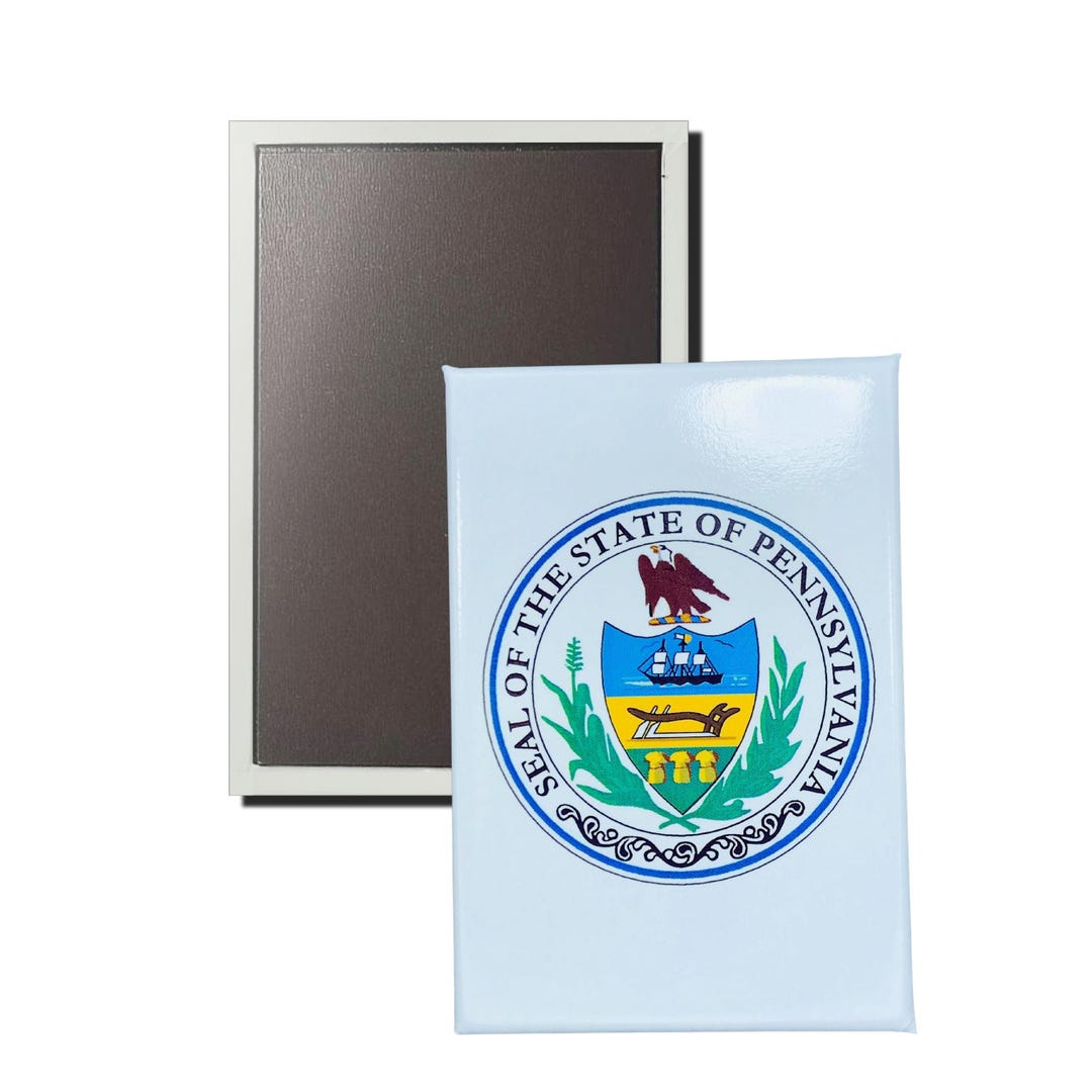 Vertical Magnet - State Seal Pennsylvania - USA - Etsy