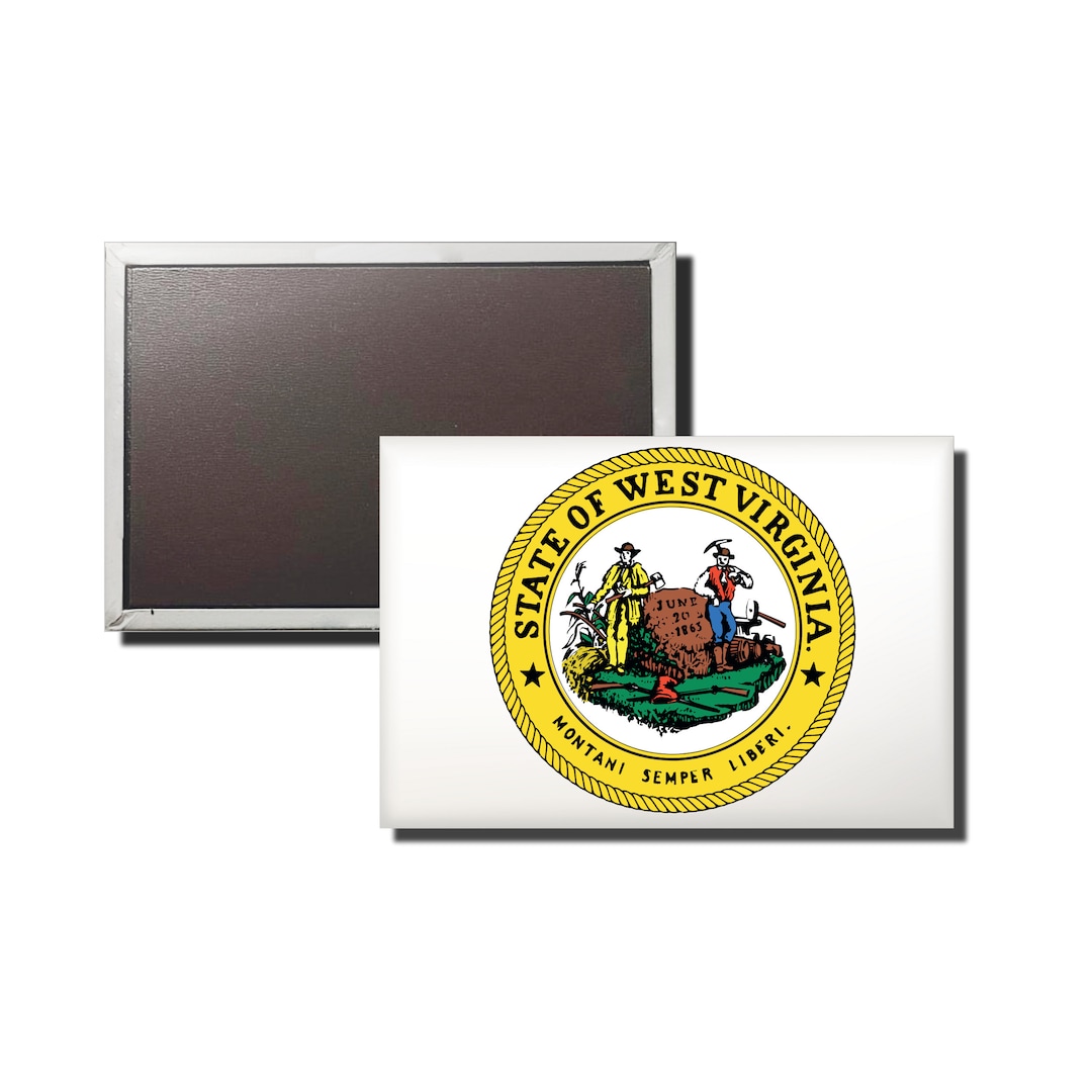 West Virginia Seal Magnet Worldwidesouvenirs Seal Magnet USA - Etsy