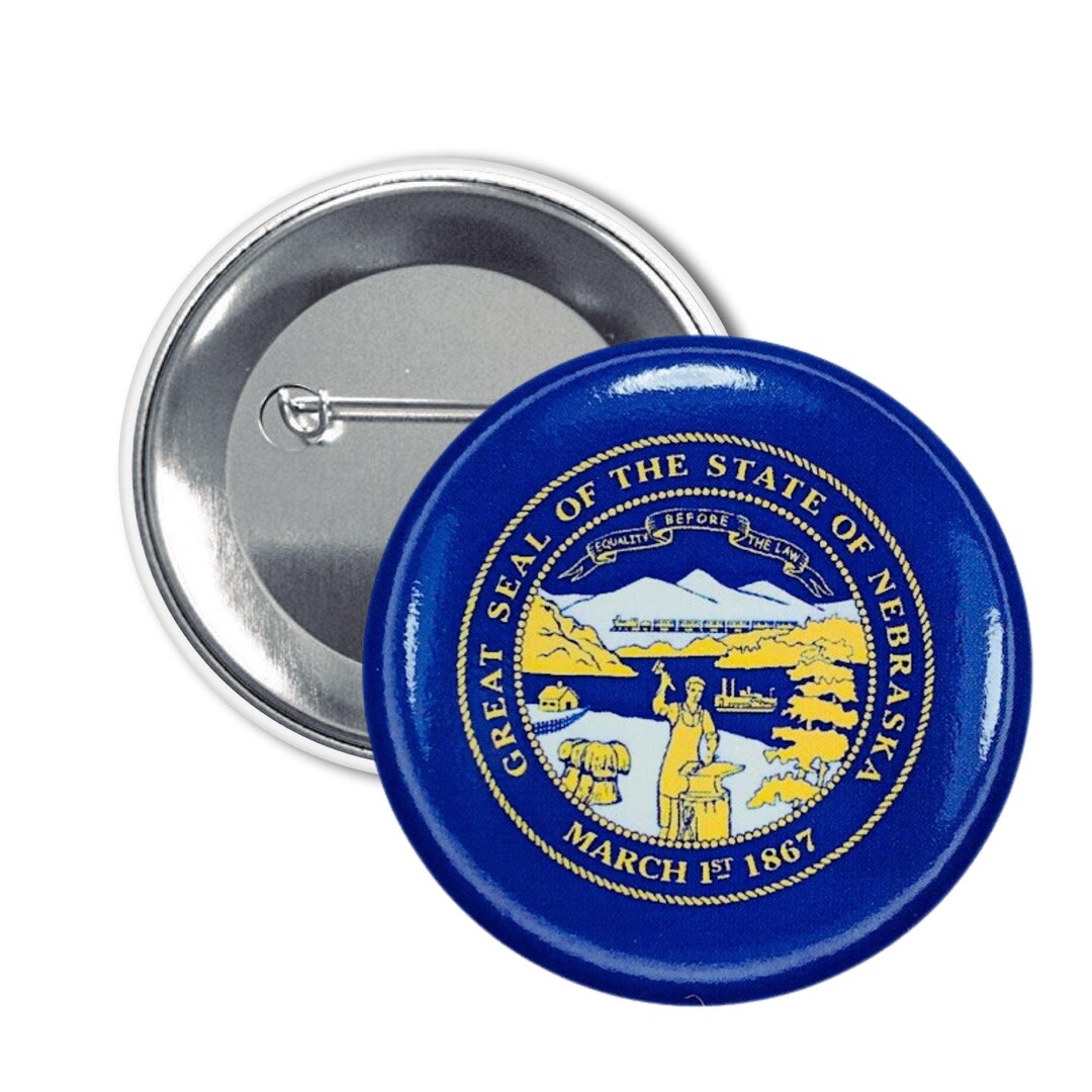 Round Button - State Flag Nebraska - USA - Etsy