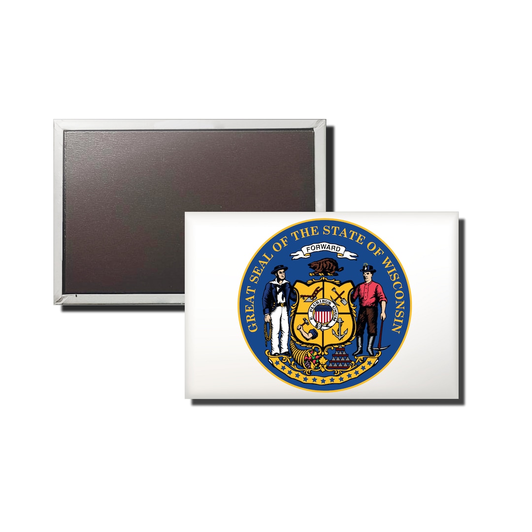 Wisconsin Seal Magnet, Magnets, Worldwide Souvenirs, Seal Magnet, USA ...