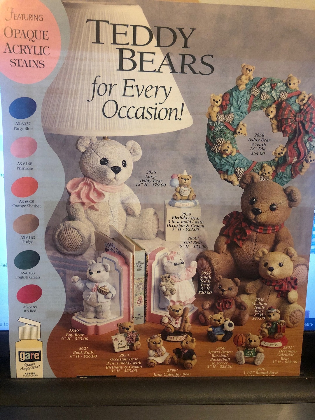 Gare Teddy Bear Ceramic Painting Tech Sheet - Etsy