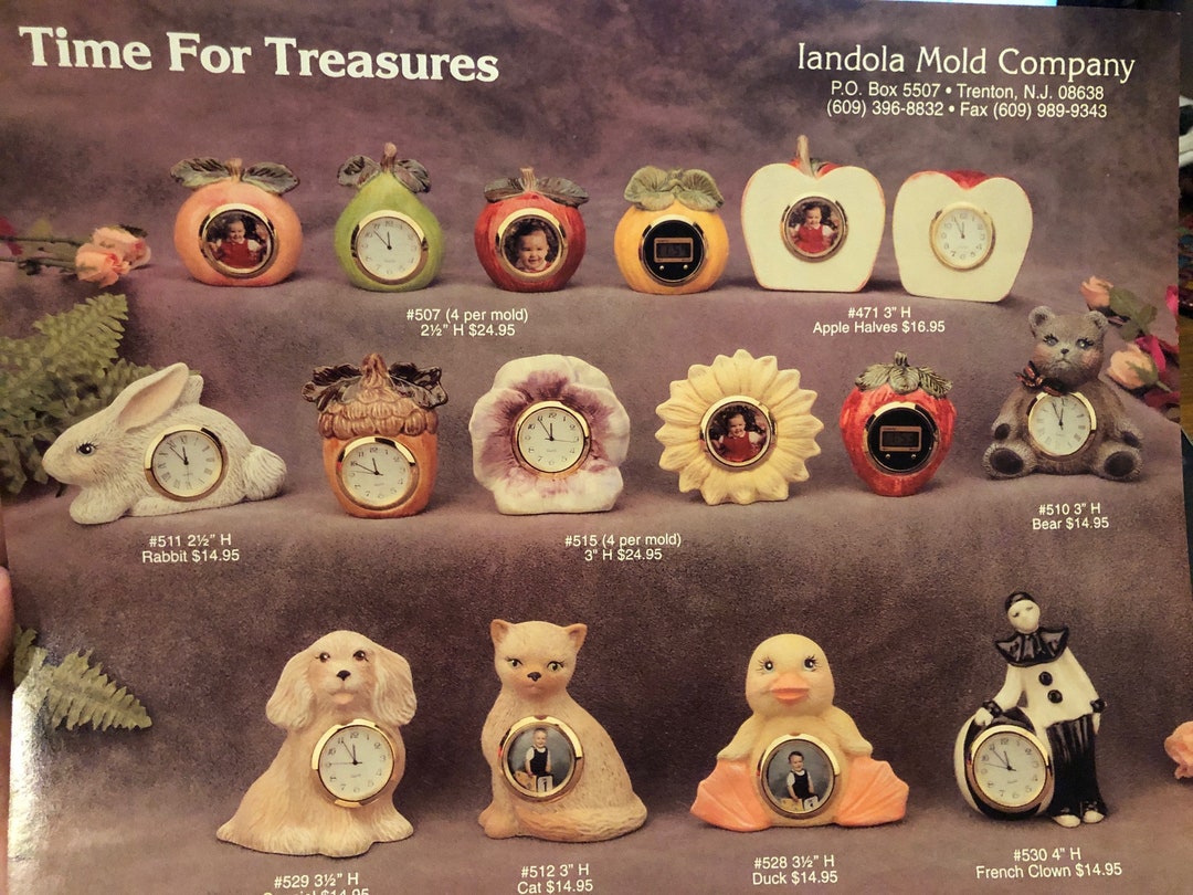 Mini Clocks by Iandola Mold Company Ceramic Painting Tech Sheet - Etsy