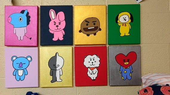 BT21 Individual Character Painting | Etsy