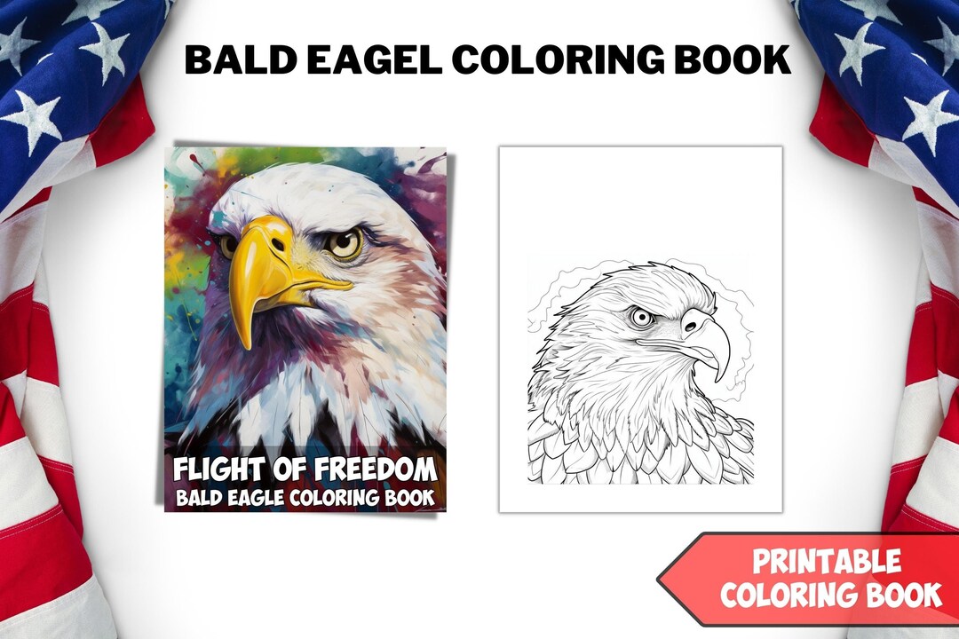 Bald Eagle 4th of July Coloring Book American Independence Fourth Day ...