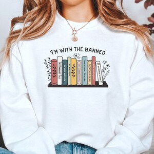 I'm With the Banned Books, Funny Bookworm Shirt, Reading Books, Book ...