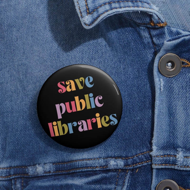 Library Buttons - Etsy