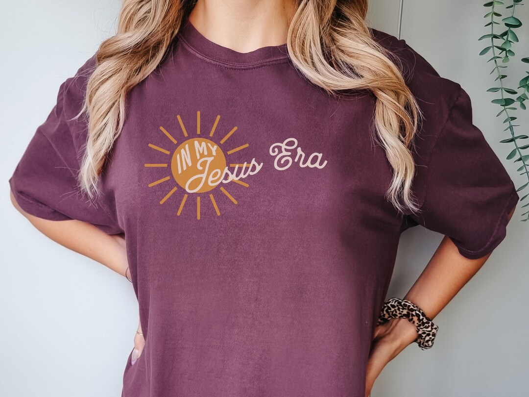 In My Jesus Era, Christian Merch Comfort Color Crewneck Shirt, Bible ...