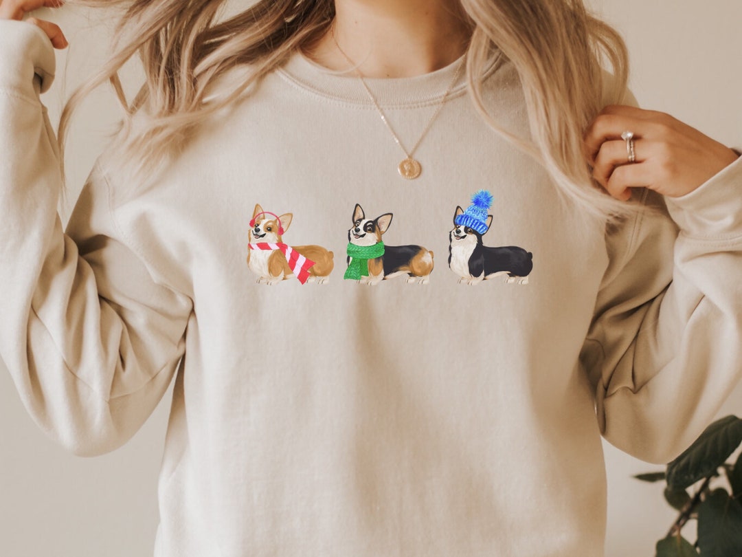Cozy Corgi Sweatshirt, Cute Corgi Dog Shirt, Corgi Dog Mom Shirt, Corgi ...