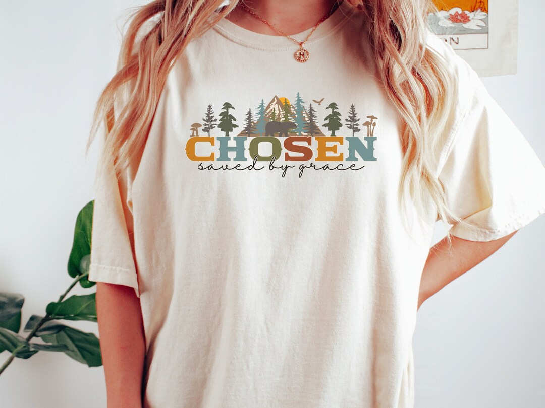 Chosen Christian Merch Comfort Colors Crewneck Shirt, Bible Verse ...