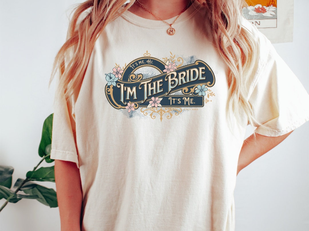 Its Me Hi Im the Bride Its Me, Retro Groovy Bride Shirt, Funny Bride ...