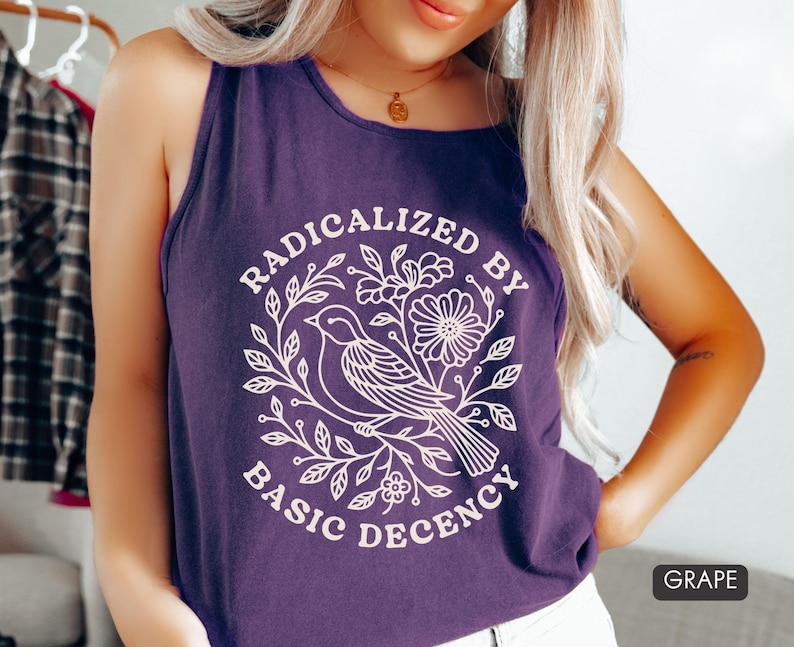 Radicalized by Basic Decency Comfort Colors Unisex Tank Top, FDT Anti ...