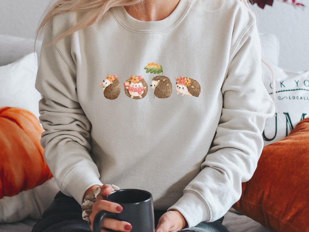 Cottagecore Animal Sweatshirt, Farmcore Hedgehog Shirt, Forest ...
