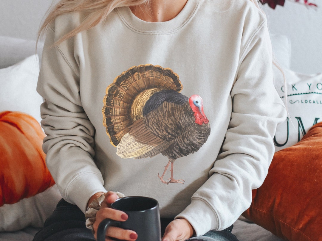 Vintage Turkey Sweatshirt, Thanksgiving Shirt, Thanksgiving Sweatshirt ...